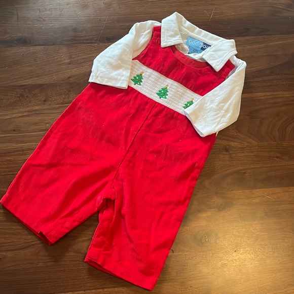 Good Lad | Matching Sets | Nwot 36 Mo Christmas Overalls And Shirt ...